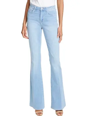 L'Agence L'AGENCE Bell High-Rise Flare Jeans Blue Cloud
