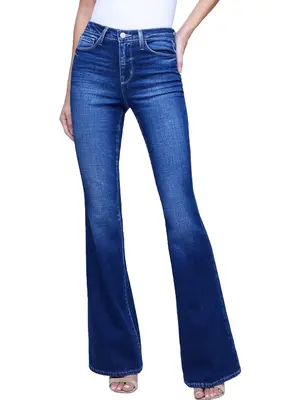 L'Agence L'AGENCE Bell High-Rise Flare Jeans Frisco