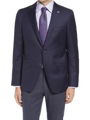 HERITAGE GOLD Traveler Honeyway Classic-fit Blazer - Navy