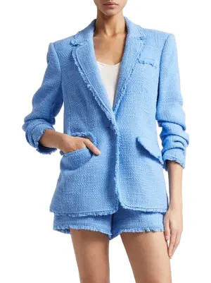 Cinq À Sept Cinq À Sept Khloe Bouclé Blazer French Blue