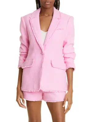 Cinq À Sept Cinq À Sept Khloe Bouclé Blazer Pink Lemonade