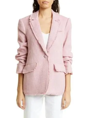Cinq À Sept Cinq À Sept Khloe Bouclé Blazer Pink Sand