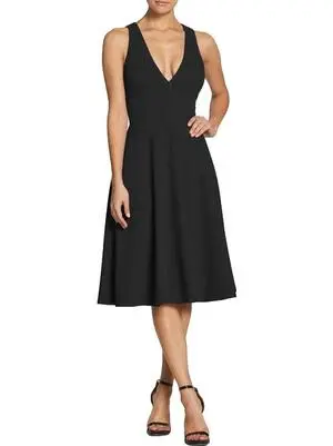Dress The Population Catalina Fit & Flare Cocktail Dress - Black