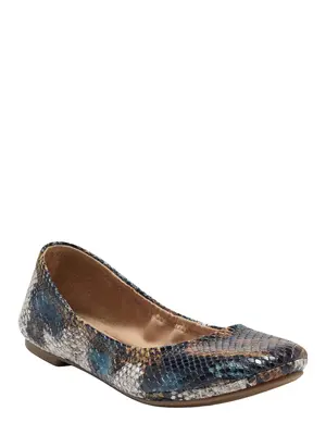 Lucky Brand Lucky Brand "Emmie" Flat Blue Multi Leather