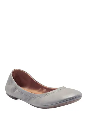 Lucky Brand Lucky Brand "Emmie" Flat Driftwood Leather