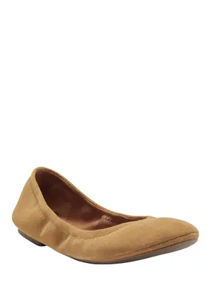 Lucky Brand Lucky Brand "Emmie" Flat Golden Root Suede