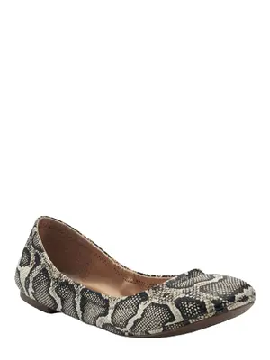 Lucky Brand Lucky Brand "Emmie" Flat Natural Leather Multi