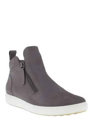 Ecco ECCO Soft 7 Mid Top Sneaker Gravity Nubuck