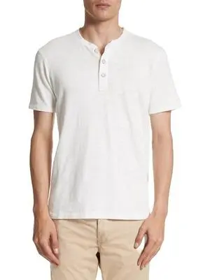 Rag & Bone Classic Short Sleeve Henley - White
