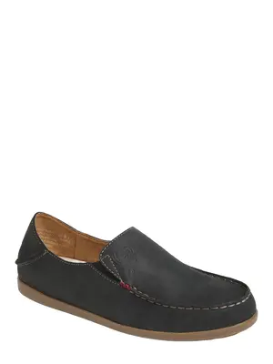 Olukai OluKai Nohea Nubuck Slipper Black/ Tan
