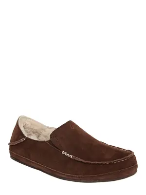 Olukai OluKai Nohea Nubuck Slipper Dark Java/ Dark Java Suede