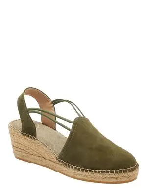 TONI PONS Tremp Slingback Espadrille Sandal - Khaki Fabric