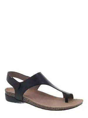 Dansko Reece Slingback Sandal - Black Burnished Leather