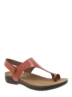 Dansko Reece Slingback Sandal Orange Waxy Burnished