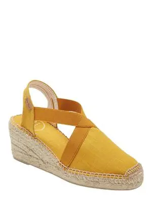 TONI PONS Ter Slingback Espadrille Sandal - Yellow Fabric