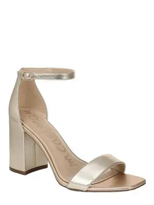 Sam Edelman Ankle Strap Sandal - Molten Gold