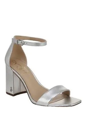 Sam Edelman Ankle Strap Sandal - Soft Silver