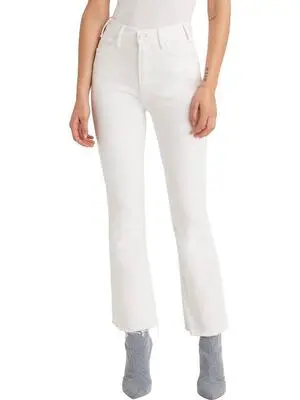 MOTHER The Hustler High Waist Fray Hem Ankle Bootcut Jeans - Fairest Of Them All