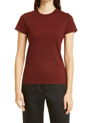 Vince Vince. Essential Long Sleeve Crewneck Tee Dk Jasper