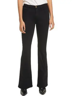FRAME FRAME Le Pixie High-Waist Flare Jeans Film Noir