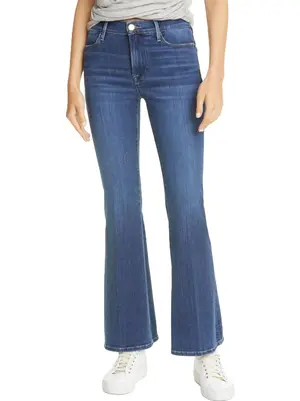 FRAME FRAME Le Pixie High-Waist Flare Jeans Lupine