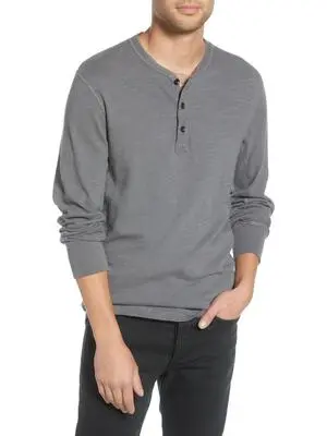Rag & Bone RAG & BONE Slim Fit Henley Dark Grey
