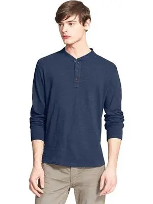 Rag & Bone Classic Slim Fit Henley - Indigo