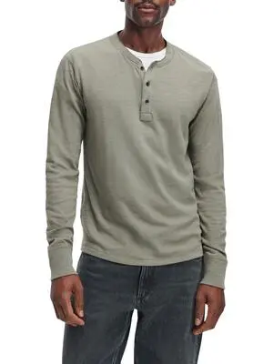 Rag & Bone Classic Slim Fit Henley Lichen