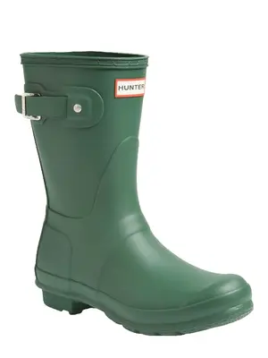 Hunter Hunter Original Short Waterproof Rain Boots Green/green