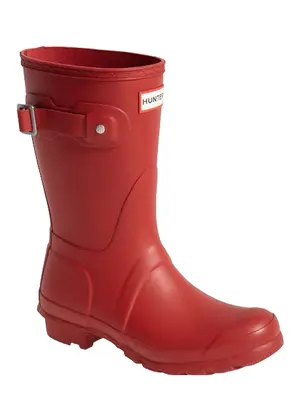 Hunter Hunter Original Short Waterproof Rain Boots Military Red