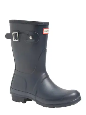 Hunter Hunter Original Short Waterproof Rain Boots Navy Matte