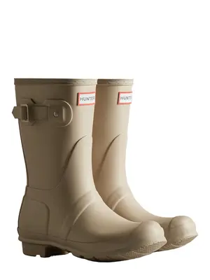 Hunter Hunter Original Short Waterproof Rain Boots Skimming Stone