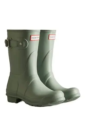 Hunter Hunter Original Short Waterproof Rain Boots Sweet Gale Green