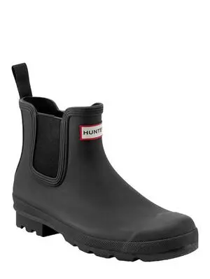 Hunter Original Waterproof Chelsea Boots - Black/black