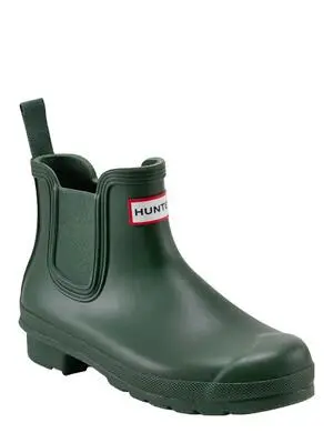 Hunter Original Waterproof Chelsea Boots - Dark Olive/dark Olive