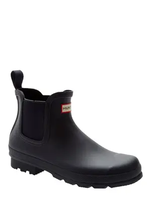 Hunter Hunter Original Waterproof Chelsea Boots Meadow Navy