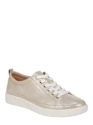 Vionic Vionic Winny Low Top Sneaker Gold Met Leather
