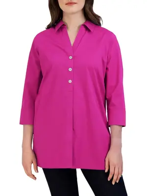 Foxcroft Foxcroft Pamela Stretch Tunic Azalea