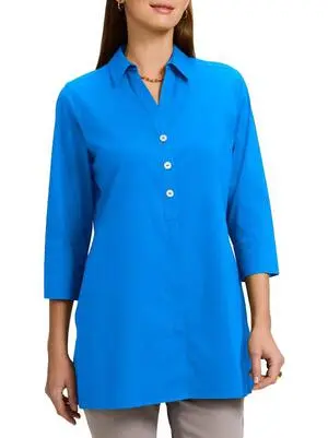 Foxcroft Foxcroft Pamela Stretch Tunic Cobalt Blue