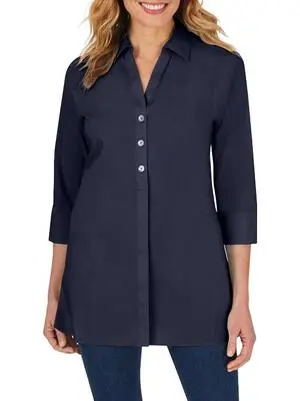 Foxcroft Foxcroft Pamela Stretch Tunic Navy