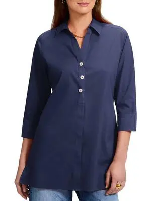 Foxcroft Pamela Stretch Tunic - Navy