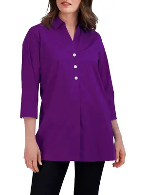 Foxcroft Foxcroft Pamela Stretch Tunic Orchid