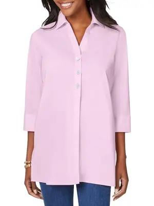Foxcroft Foxcroft Pamela Stretch Tunic Pink Whisper