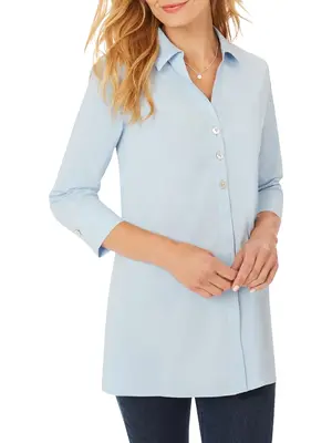 Foxcroft Foxcroft Pamela Stretch Tunic Serene Blue