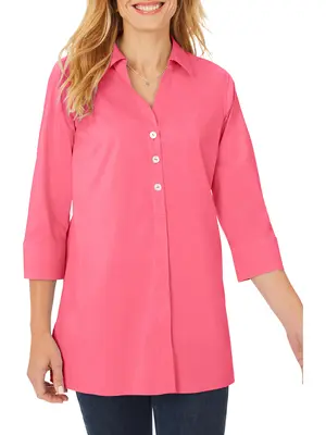 Foxcroft Foxcroft Pamela Stretch Tunic Think Pink