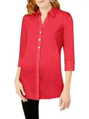 Foxcroft Foxcroft Pamela Stretch Tunic Watermelon
