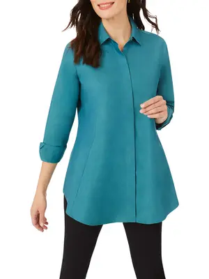 Foxcroft Foxcroft Cici Non-Iron Tunic Blouse Alpine