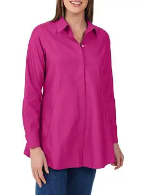 Foxcroft Foxcroft Cici Non-Iron Tunic Blouse Fuchsia
