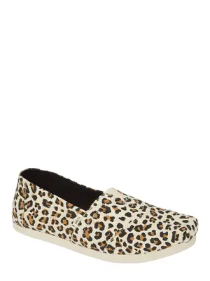Toms TOMS Alpargata Slip-On Birch Leopard Print Canvas