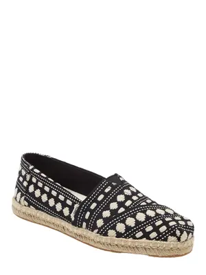 Toms TOMS Alpargata Slip-On Black Cotton Print